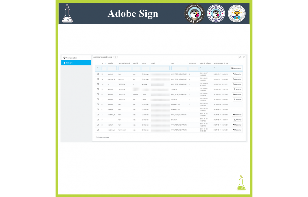 Adobe Sign: Electronic document signature with Prestashop