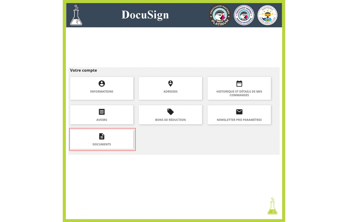 DocuSign: Electronic document signature with Prestashop