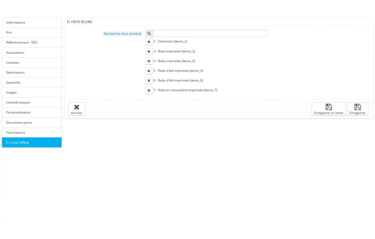 cross selling module