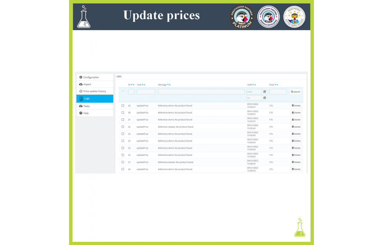 Bulk CSV Price Import / Update fast and easy