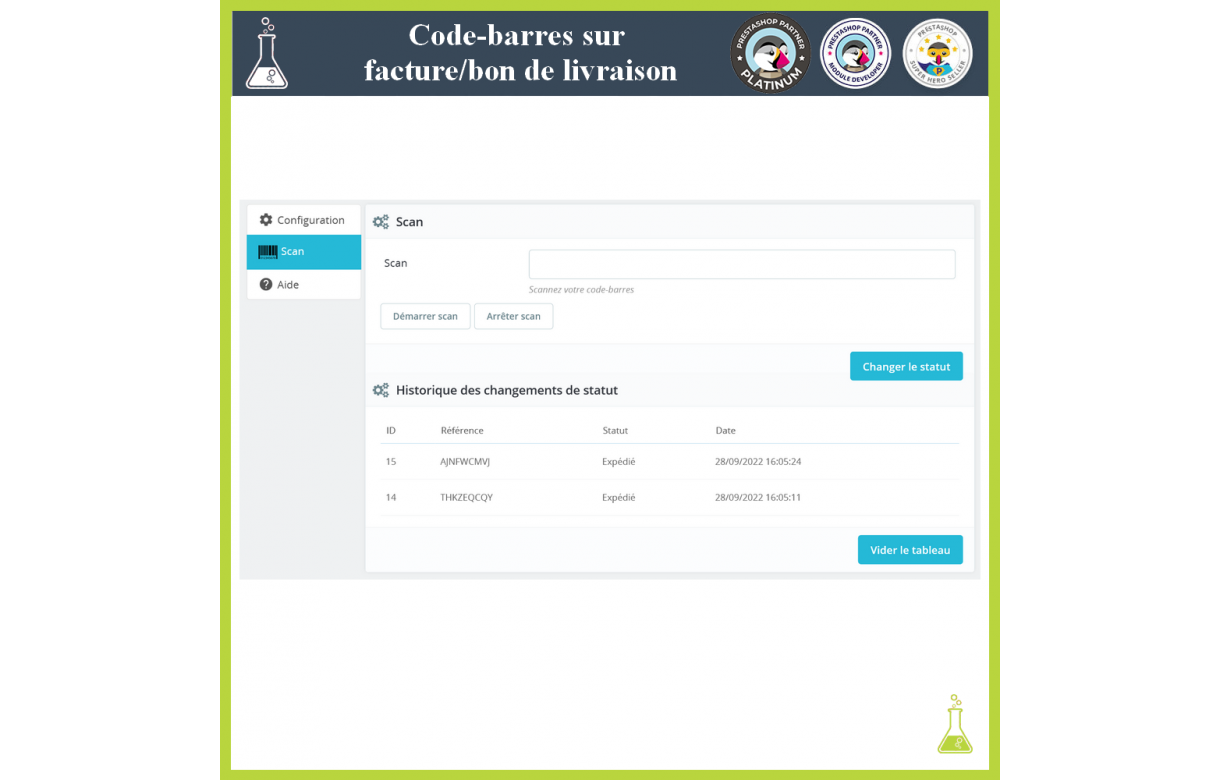 Generate barcodes on invoices/order delivery notes