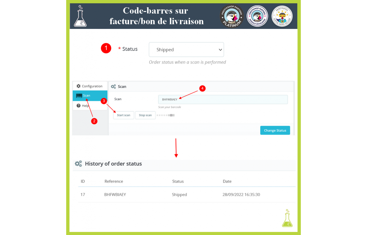Générer des codes-barres sur les factures/bons de livraison