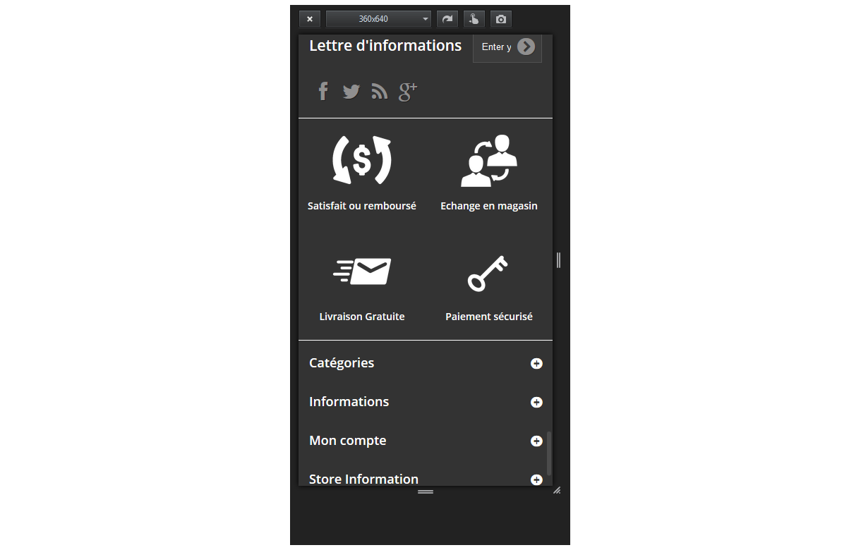 Customizable and responsive customer reassurance block