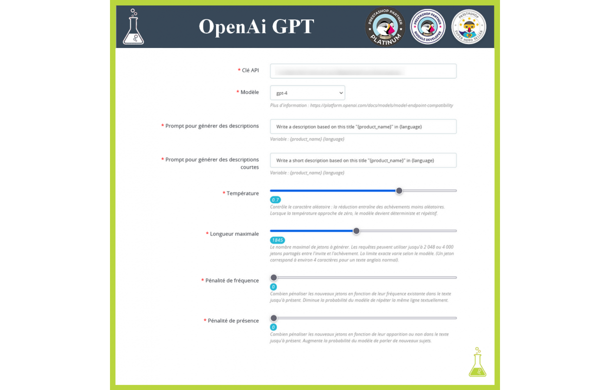Generate your descriptions with OpenAI GPT