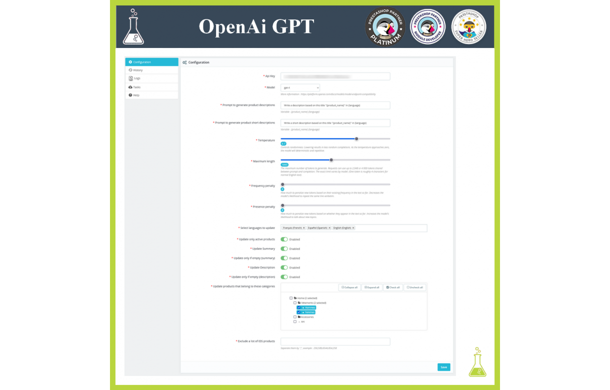 Générez vos descriptions avec OpenAI GPT 4