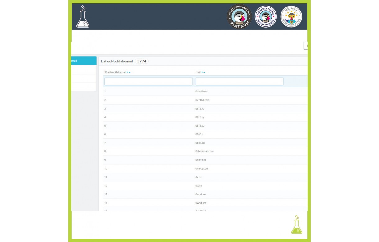 Fake email: Block disposable or fake emails.